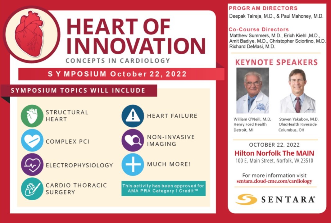 2022 Heart of Innovation: Concepts in Cardiology - Sentara Continuing ...